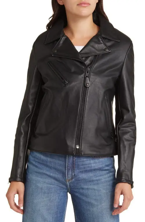 SCHOTT Clean Perfecto Asymmetric Leather Moto Jacket