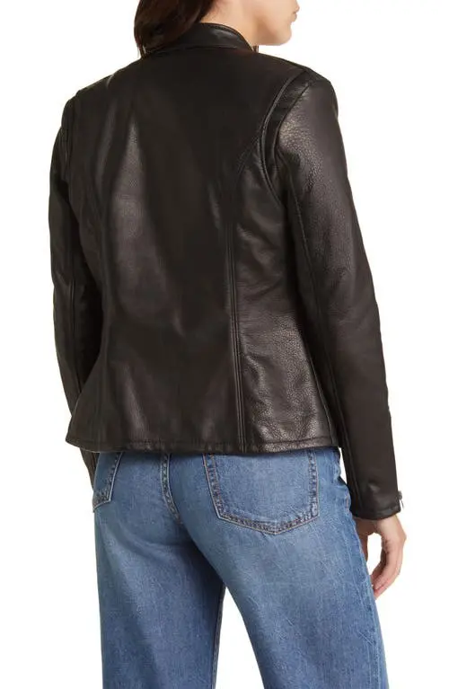 SCHOTT Leather Cafe Racer Moto Jacket