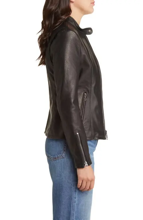 SCHOTT Leather Cafe Racer Moto Jacket