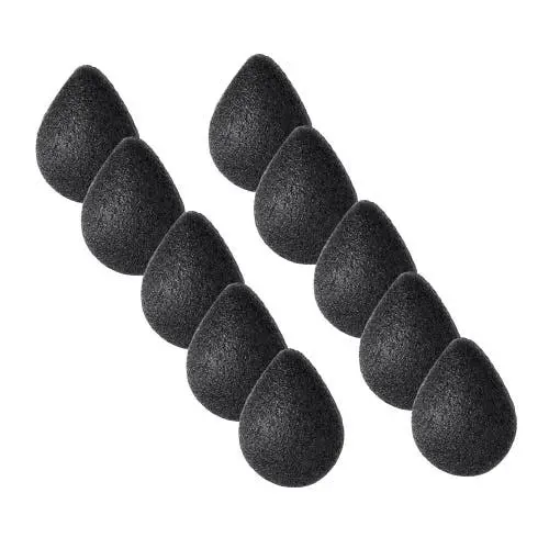PURSONIC Natural Wood Charcoal Konjac Sponge 10-pack - Multicolor