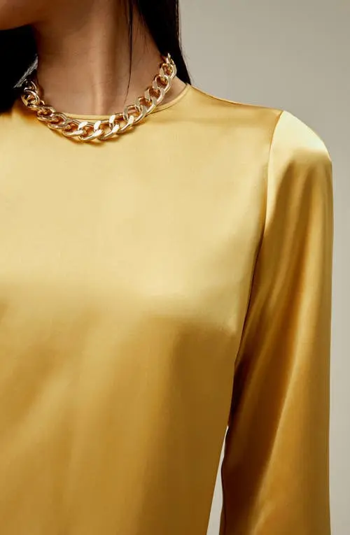 Lilysilk Minimalist Long-sleeve Silk Top