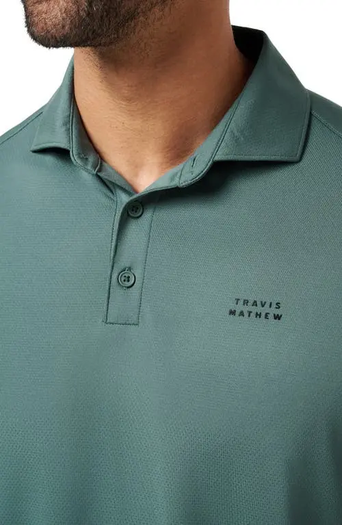Travis Mathew Heater Pro Performance Golf Polo - Silver Pine
