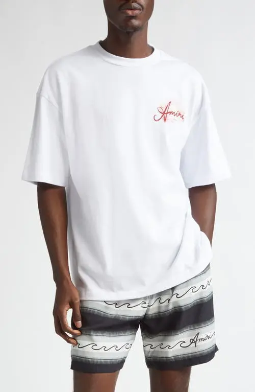 Amiri Oversize Airbrush Logo Graphic T-shirt