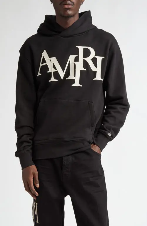 Amiri Oversized Logo Pullover Hoodie