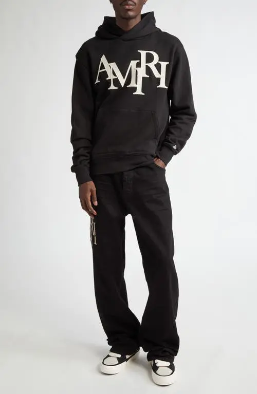 Amiri Oversized Logo Pullover Hoodie