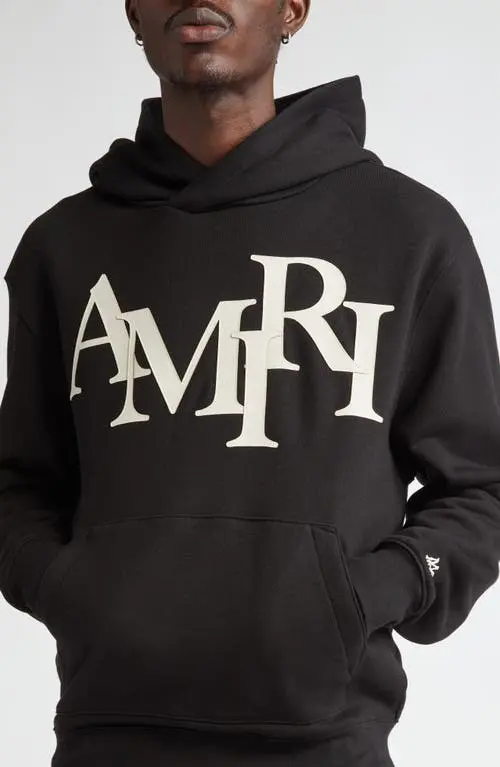 Amiri Oversized Logo Pullover Hoodie