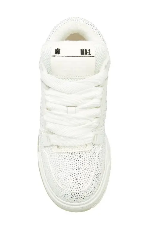 Amiri Crystal Ma-1 Platform Sneakers - White | Editorialist