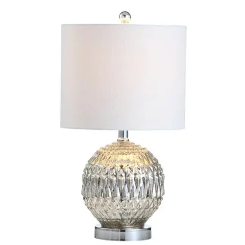 JONATHAN Y Krister Glass/metal Led Table Lamp - Silver