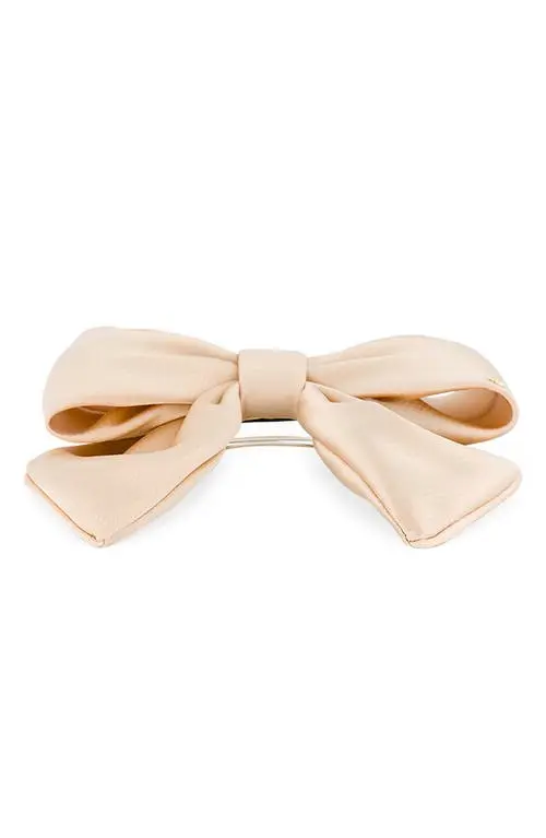 Alexandre De Paris Bow Barrette - Beige