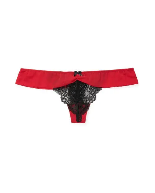 ADORE ME Clairabelle Thong Panties - Dark Red