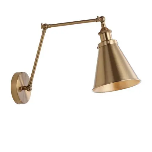 JONATHAN Y Rover Adjustable Arm Metal Led Wall Sconce - Brass Gold