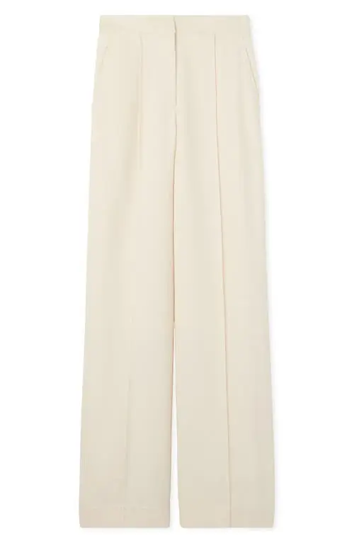 St. John Tonal Tweed Wide Leg Trousers