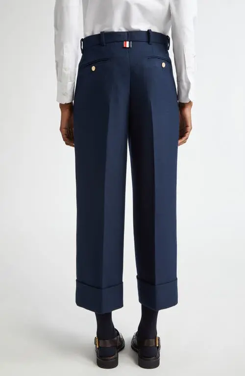 Thom Browne Sack Cuff Wool Twill Trousers