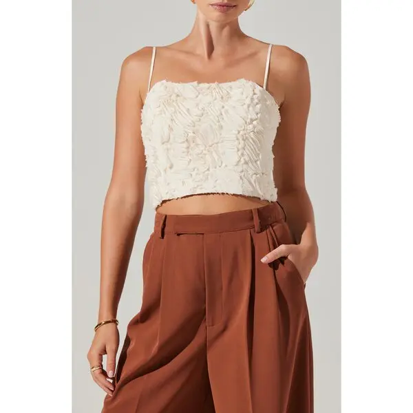 Astr The Label Kalinda Textured Crop Camisole