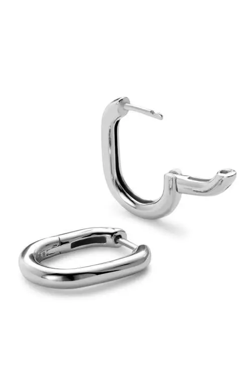 ANA LUISA Rox Hoop Earrings - Silver