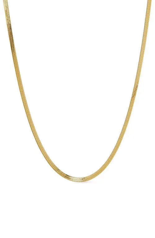 ANA LUISA Herringbone Chainina Mini Necklace - Gold