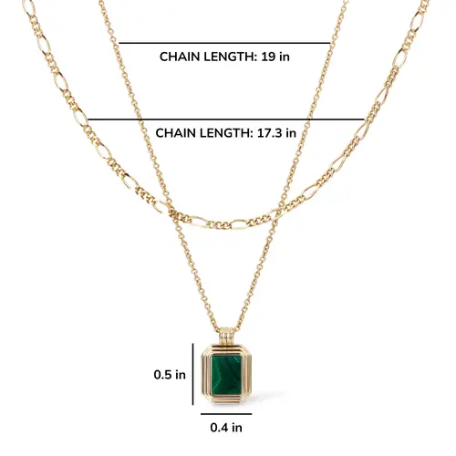 ANA LUISA Temple Green Layered Necklace Set