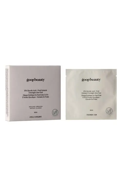 Goop 15% Glycolic Acid Overnight Glow Peel Pads4 Pack - No Color