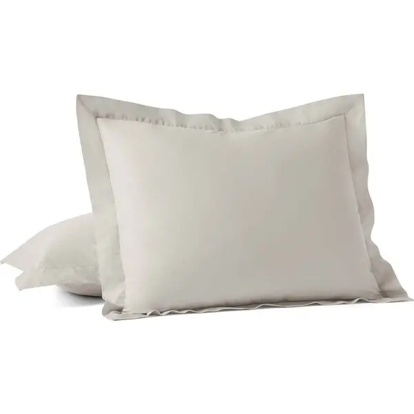 COYUCHI Set Of 2 300-thread Count Organic Cotton Pillowcases - Stone