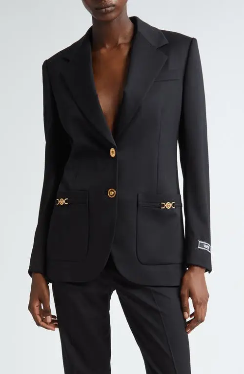 Versace Stretch Wool Blazer