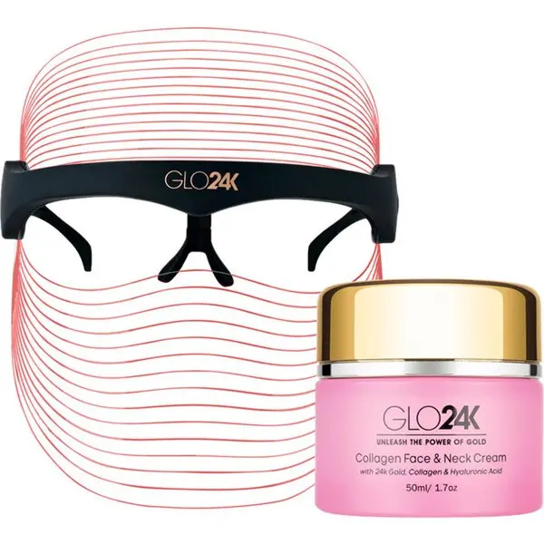 GLO24K 7 Color Led Beauty Mask + Collagen Cream - Na
