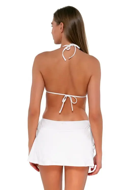 SUNSETS Sporty Swim Skirt Bottom - White Lily