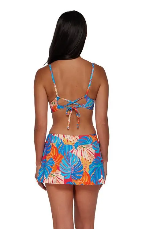 SUNSETS Sporty Swim Skirt Bottom - Zesty Tropicana