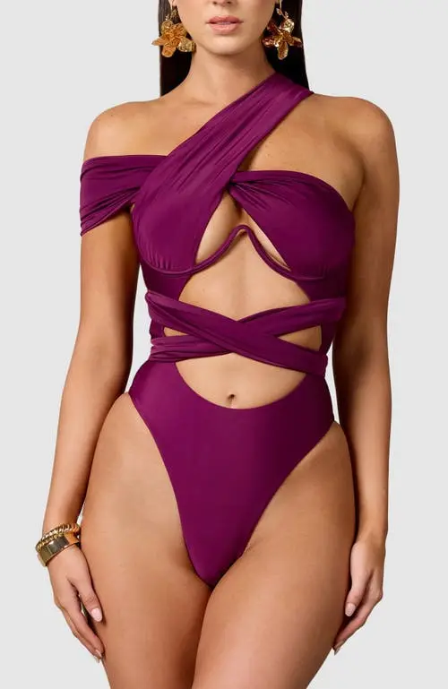 MBM SWIM Bella One-piece Swimsuit - Berry