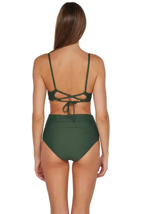 SUNSETS Capri High Waist Bikini Bottom - Island Green