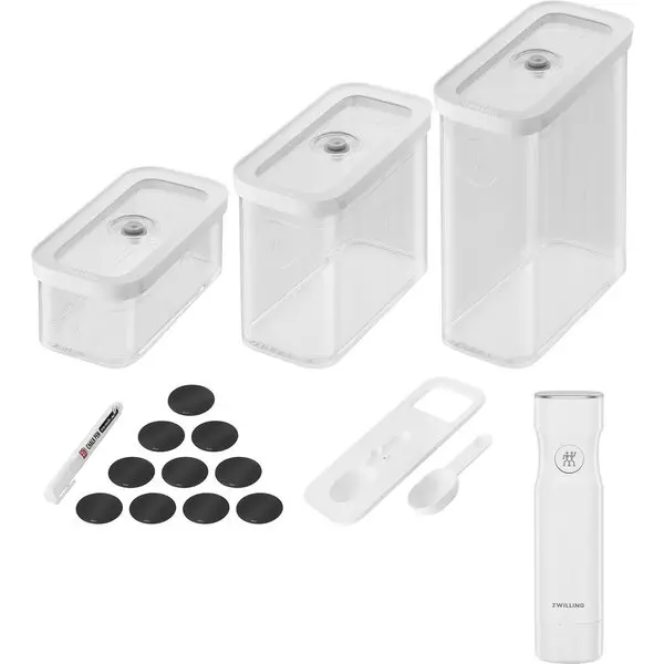 ZWILLING Fresh & Save 5-piece Cube Set & Vacuum Pump Set - Clear