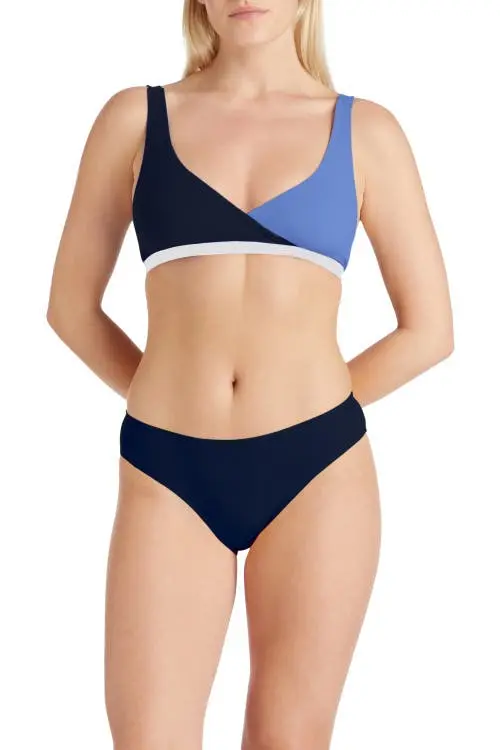 VALIMARE Color Block Bikini Top - Navy Blue