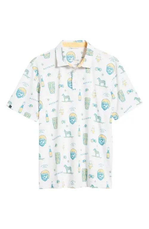 SWANNIES Jerry Icon Print Performance Golf Polo