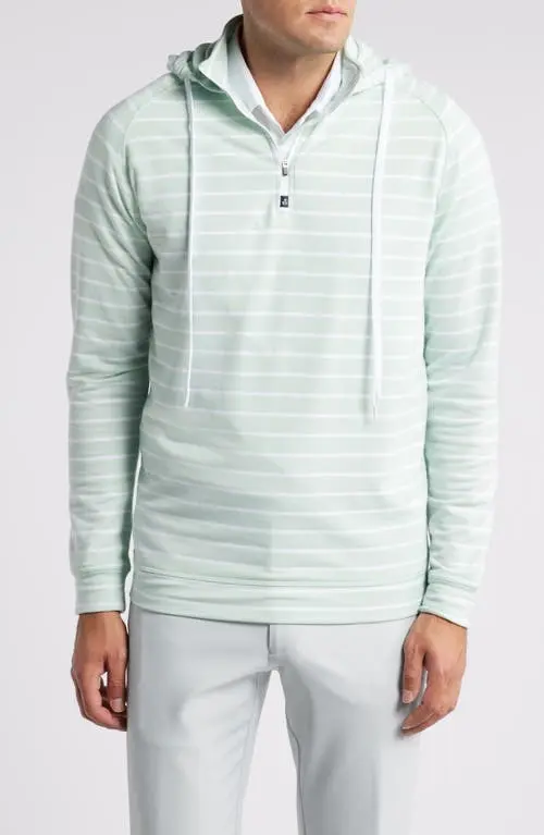 SWANNIES Dalton Quarter-zip Striped Hoodie - Surf Spray