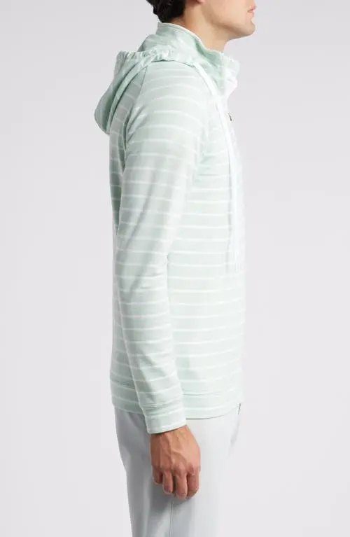 SWANNIES Dalton Quarter-zip Striped Hoodie - Surf Spray