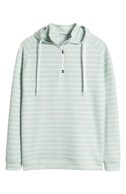 SWANNIES Dalton Quarter-zip Striped Hoodie - Surf Spray