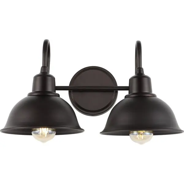JONATHAN Y Frisco 2-light Farmhouse Industrial Iron Led Vanity - Oil Rubbed Bronze