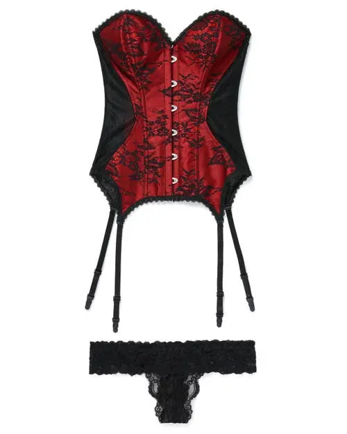 ADORE ME Jasmine Boned Corset & Thong Set