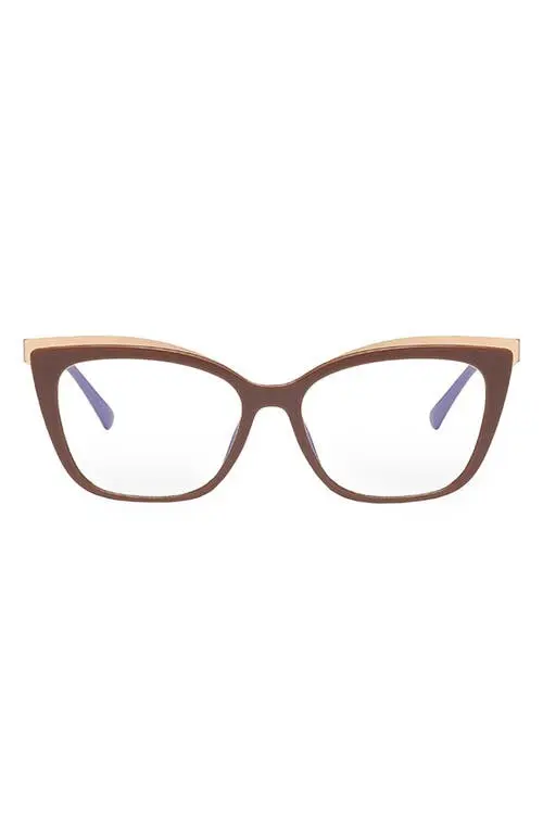 FIFTH & NINTH Jami Cat Eye Blue Light Blocking Glasses - Brown
