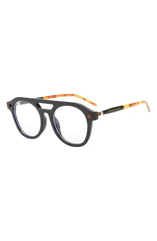 FIFTH & NINTH 50mm Blue Light Blocking Glasses - Black/torte