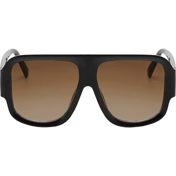 FIFTH & NINTH Rosie Aviator Sunglasses - Black/brown