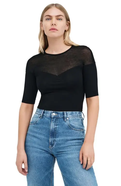 MARCELLA Adeline Mixed Media Top