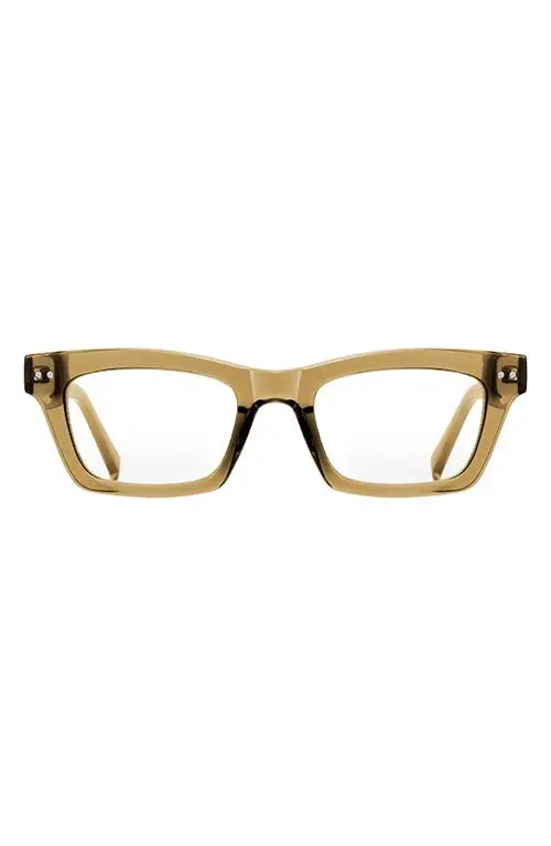 FIFTH & NINTH Cove Rectangular Blue Light Blocking Glasses - Transparent Olive
