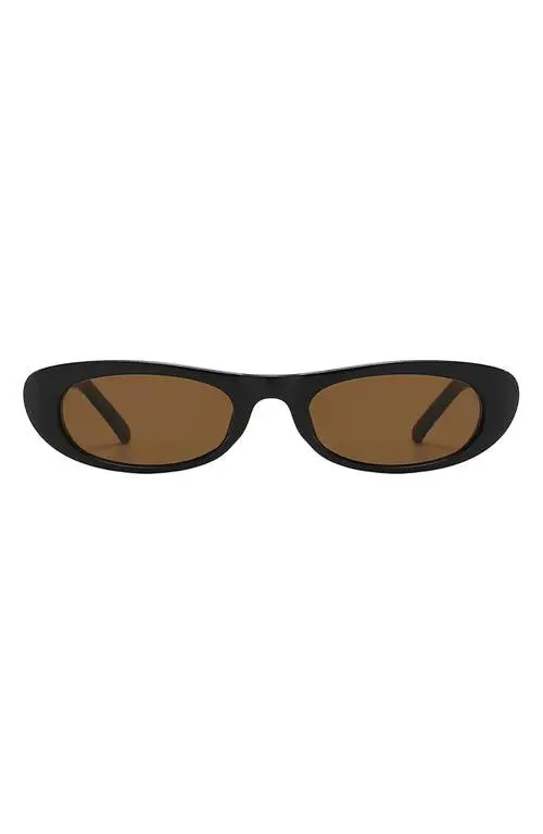 FIFTH & NINTH Oversized Oval Sunglasses - Black/brown