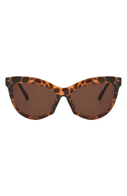 FIFTH & NINTH Pippa Oversized Cat Eye Sunglasses - Torte