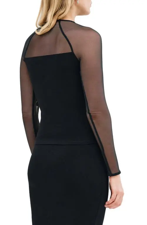 MARCELLA Skylar Illusion Sleeve Top