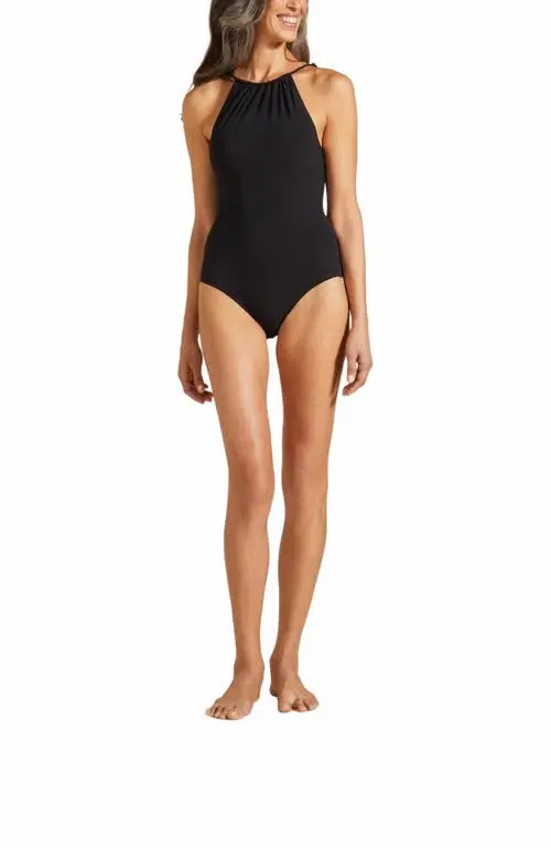 Vilebrequin Rope Tresses High-neck One-piece Swimsuit - Noir