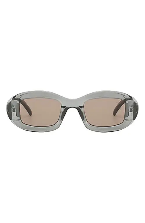 FIFTH & NINTH Gigi 55mm Polarized Oval Sunglasses - Transparent Gray/taupe