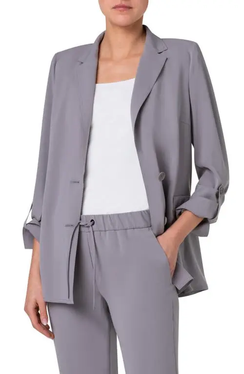 Akris Roll Tab Cuff Boyfriend Blazer