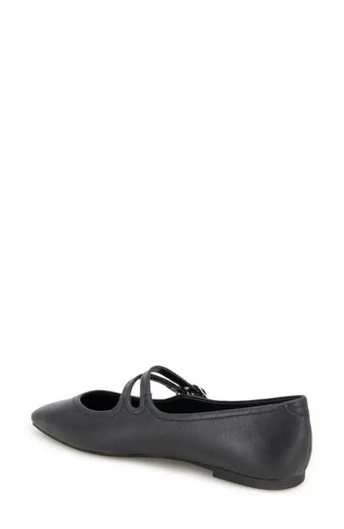 KENNETH COLE Jasmine Mary Jane Flat - Black Leather