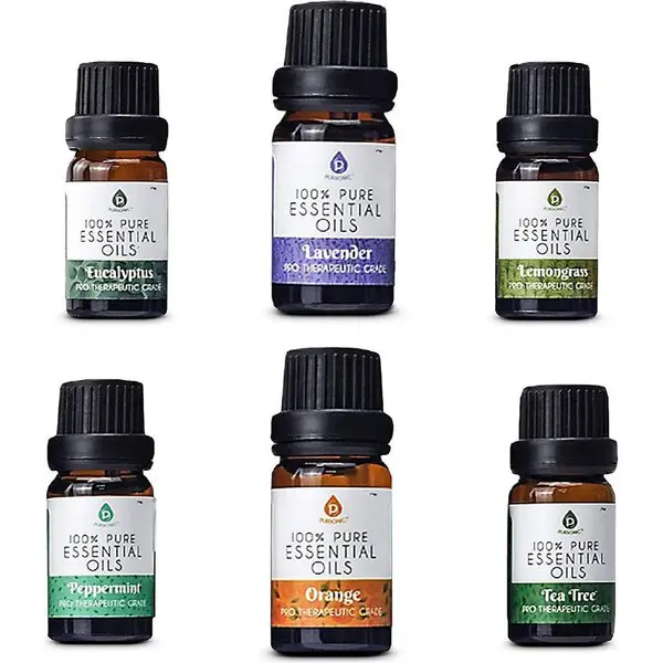 PURSONIC 6 Pack Of 100% Pure Essential Aromatherapy Oils Blends - Dark Brow